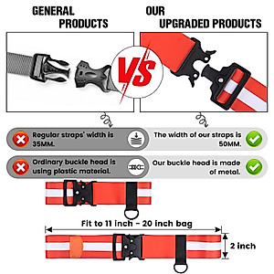 Travel Belt for Luggage Over Handle, Safecube Luggage Strap for Carry On Bag, Elastic Luggage Belt Strap for Suitcases Add a Bag, Adjustable Luggage Bungee Straps, Securing Luggage for Travel