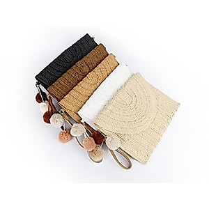 Reavor Straw Beach Bags for Women, Summer Straw Purses and Handbags for Women, Crossbody Bag, Clutch Bag for Vacation