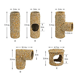 Niteangel Creative & Composable Hamster Tunnel - DIY & Build Unique Tube Burrow as Hideout for Small Sized Animals Like Hamsters Mouse Gerbils Mice (Tunnel)