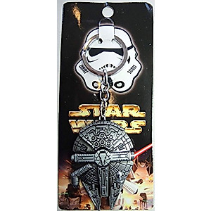 Star Wars Millennium Falcon Spaceship Alloy Keychain (Pewter)