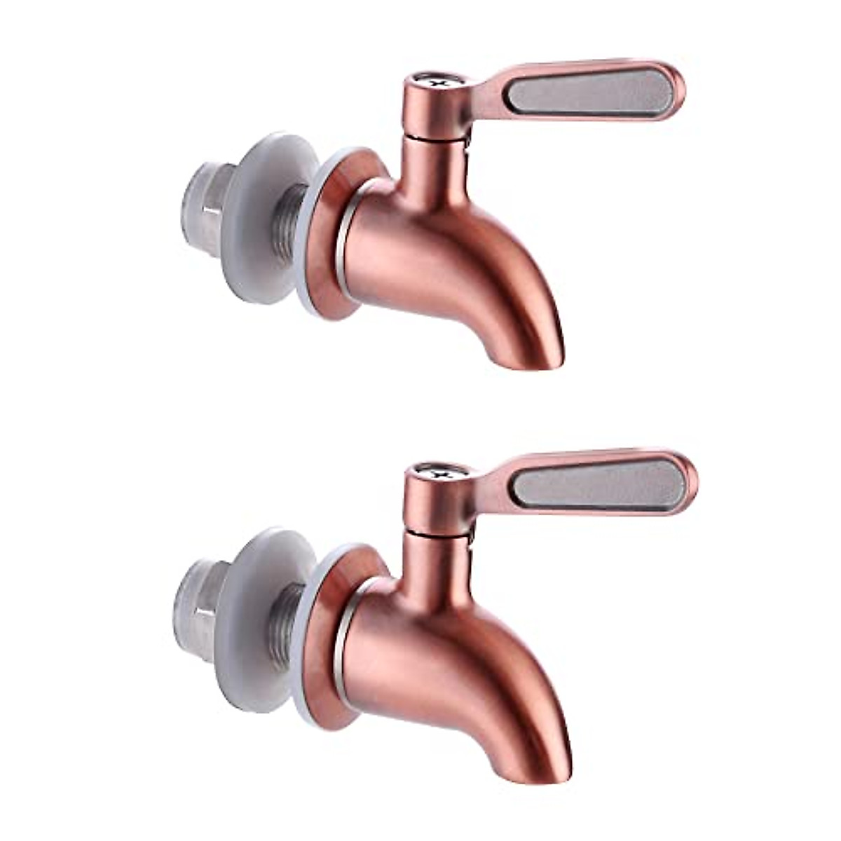 AZOS 2 Pack Beverage Dispenser Replacement Spigot with Anti-clogging Net, Stainless Steel Spigot for Drink Dispenser, Water Dispenser Faucet Rose Gold