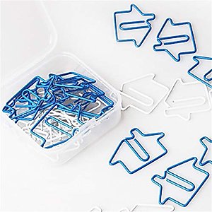 Small House Style Shaped Paper Clips Bookmarks Smooth Finish Fun Office Supplies for Kids School Student (32)