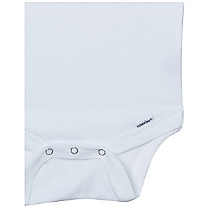Gerber Baby 8-Pack Short Sleeve Onesies Bodysuits, Solid White, 0-3 Months