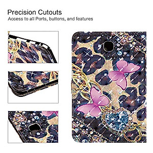 T350/P350 Case,Galaxy Tab A 8.0 2015 Case, [3D Pattern] UGOcase Slim Fit Protective PU Leather Folio Stand Wallet Smart Case with Auto Wake/Sleep for Galaxy Tab A 8 2015 Release, Pink Butterfly