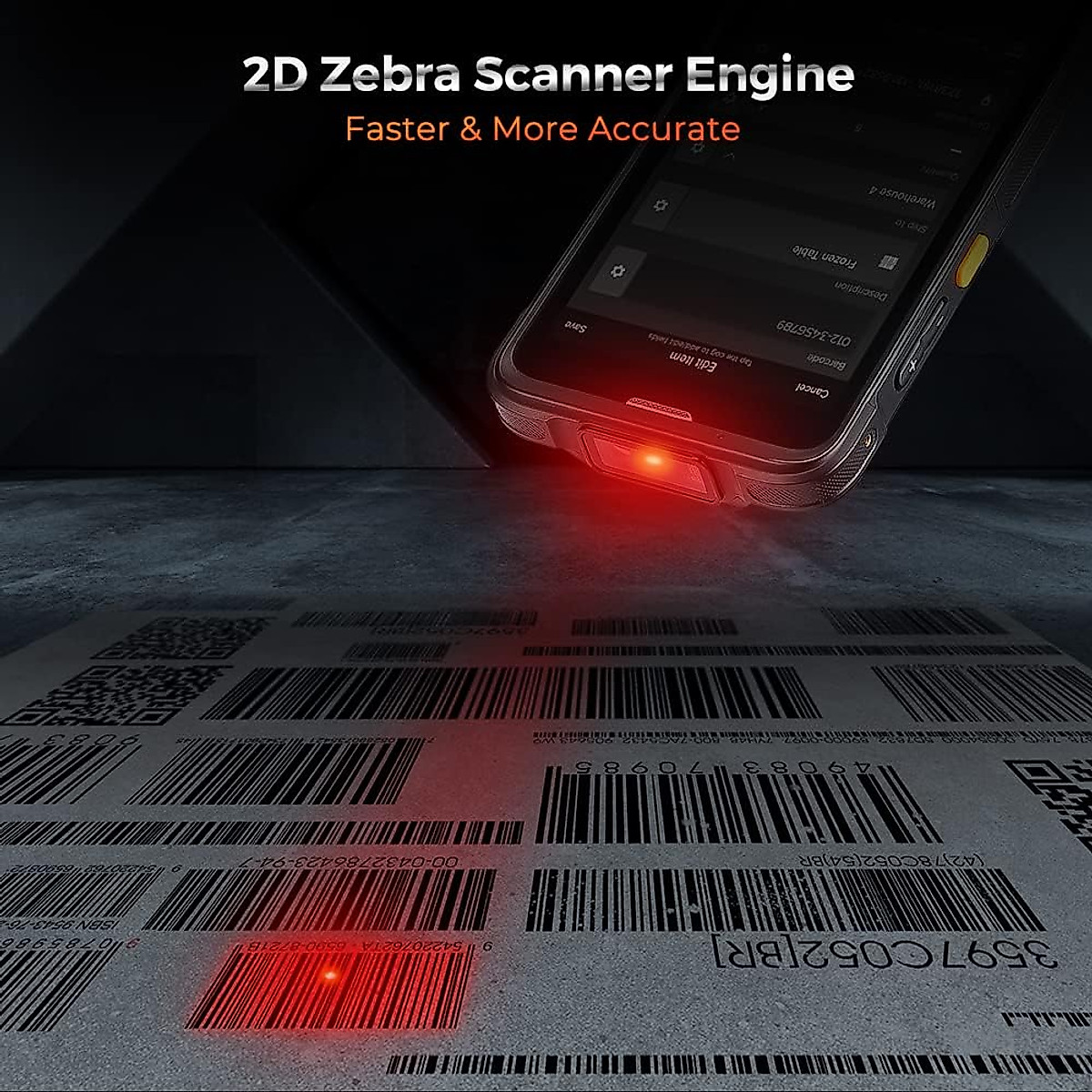 2023 Android Barcode Scanner with Pistol Grip, Android 11, Wi-Fi 6 MUNBYN Mobile Computer Handheld Rugged PDA 5.5" Data Terminal SE4710 Zebra Scanner Bluetooth GPS 1D/2D/QR Barcode Scanner Collector