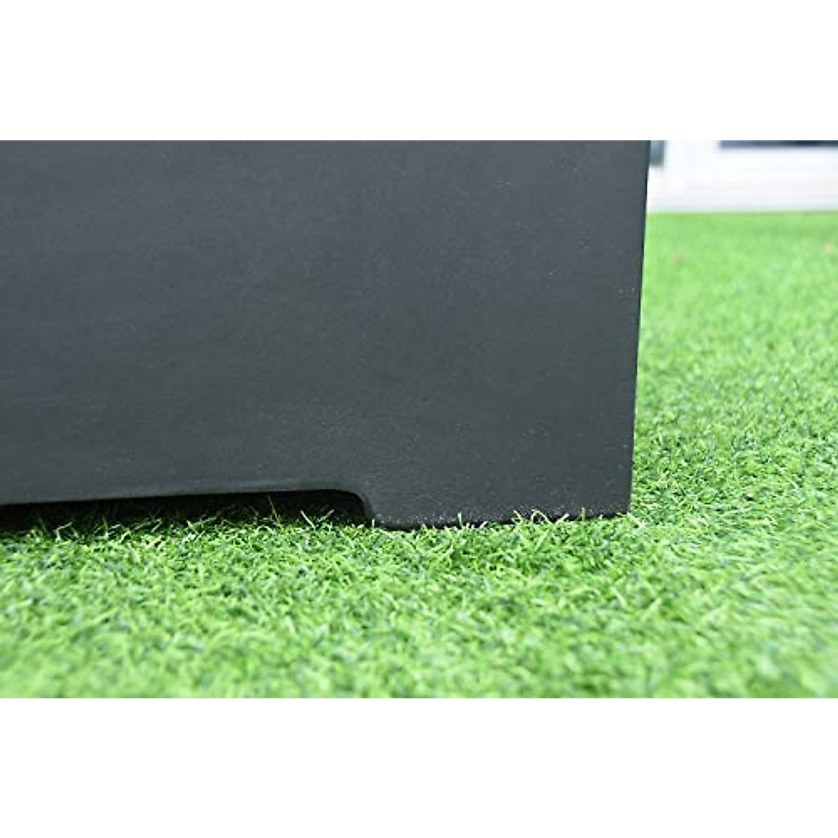 Modeno Black Propane Tank Cover Fire Pit Accessories Square 20 Inches Concrete Outdoor Side Table Fits Standard 20 Pound Propane Tank Hideaway Table