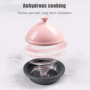 ECBCUEG Home 30Cm Enameled Cast Iron Tangine, Professional Quality Tagine for Different Cooking Styles and Temperature Settings - Lead Free,Green (Red)