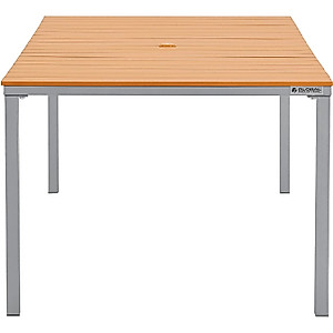 Global Industrial 70" Rectangular Resin Outdoor Dining Table, Tan