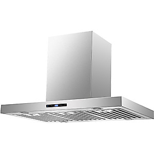 CAVALIERE 36" Inch Island Mounted Range Hood 442 CFM