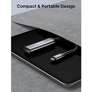 JSAUX USB C to HDMI and Charger Adapter | 4K@60Hz 2-in-1 Type-C to HDMI Adapter with PD Fast 100W Thunderbolt 3/4 Compatible with iPhone 16 Pro Max MacBook Pro/Air iPad Galaxy S24 Steam Deck ROG Ally