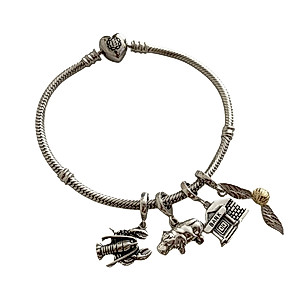 BOLENVI Hippo Hippopotamus Africa 925 Sterling Silver Pendant Charm Bead For Pandora & Similar Charm Bracelets or Necklaces