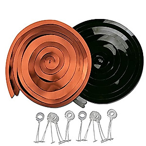 Mefuny Pack of 24 Orange Black Hanging Swirl Decorations Plastic Streamers Foil Swirls Ceiling Decorations Wedding Baby Shower Birthday Party Decorations
