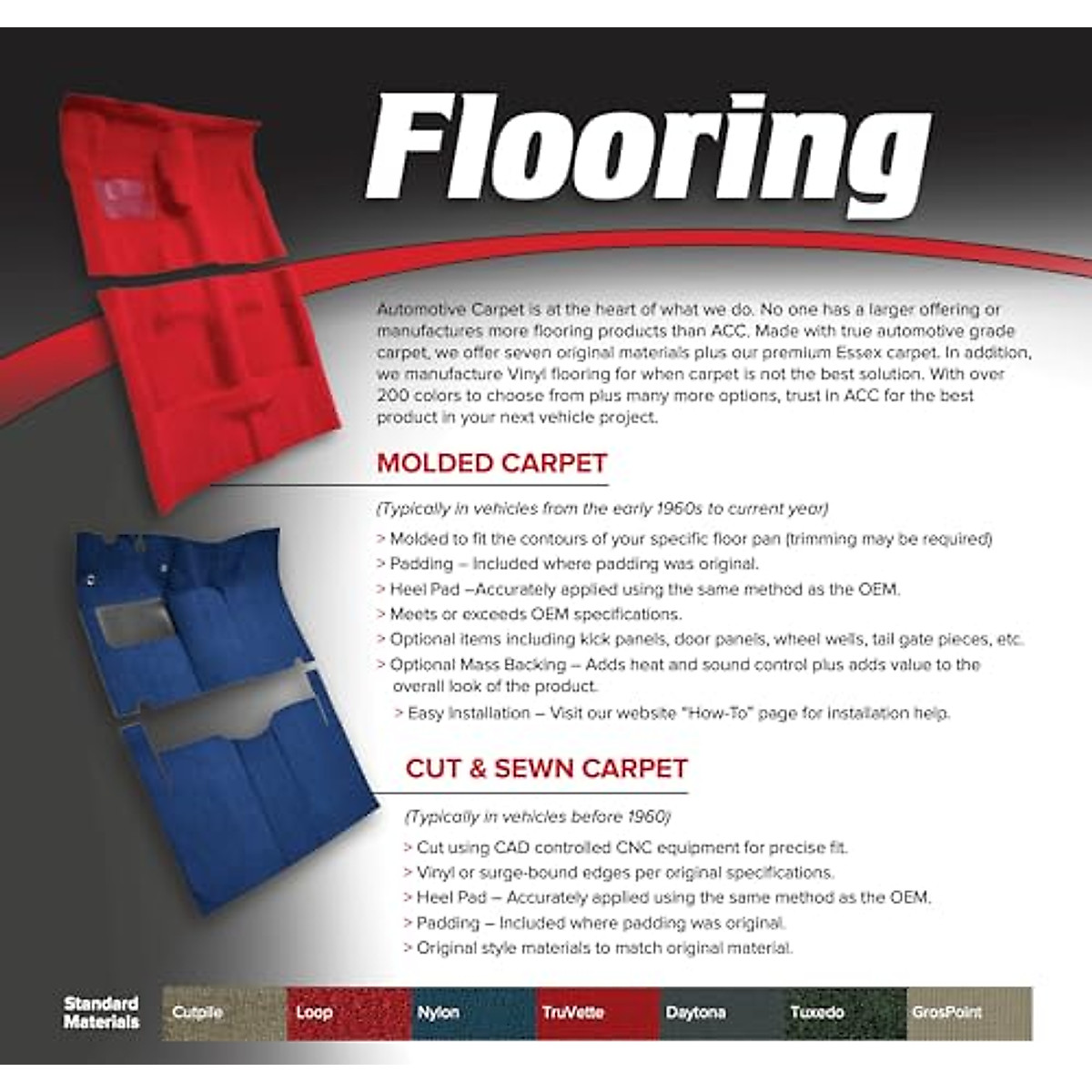 Replacement Auto Carpet Floor Liner - Molded Cutpile - fits 1974-1979 Ford F-100 Extended Cab 2WD Automatic C-6 Trans Column Shift (Medium Doeskin)