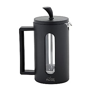Any Morning Coffe Maker, Stainless Steel Borosilicate Glass French Press, Tea Press for Loose Tea, BPA Free, Heat Resistant Durable, Easy to Clean, 20 oz, Black