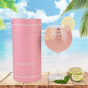 Sllyfo 40th Birthday Gifts Women Wine Glass - Vintage 1983 Printed 22 oz Stemmed Wine Glass - Funny 40 Birthday Gifts Idea.(Vintage 1983)