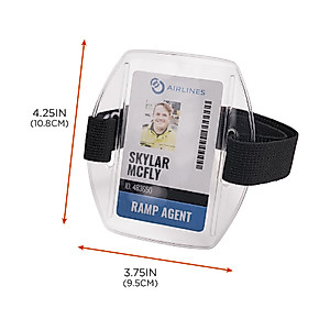 Ergodyne Squids 3386 Vinyl Arm Band ID/Badge Holder, Black