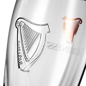 Guinness Gravity Official Beer Pint Glass | Large 20oz Pints Drinking Thick Beer Glasses | Guinness Beer 20 oz Glasses