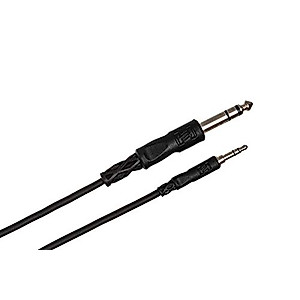 Hosa CMS-110 3.5 mm TRS to 1/4" TRS Stereo Interconnect Cable, 10 Feet