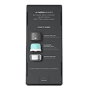 Dove Men+Care Ultimate Refillable Deodorant Kit 0 percent Aluminum Clean Touch Aluminum Free Deodorant 1.13 oz