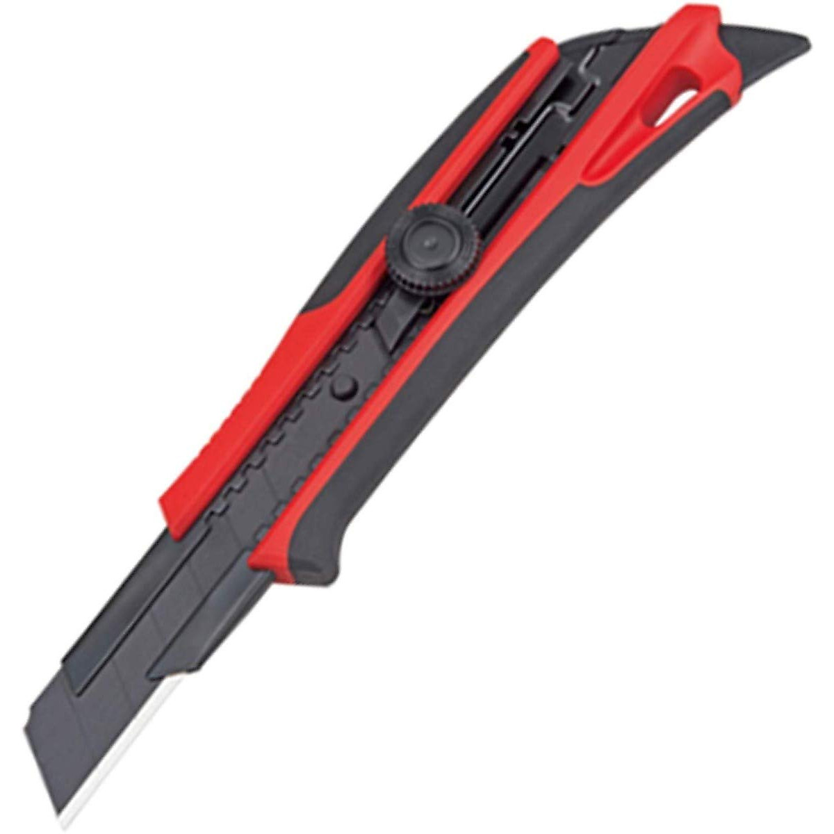 TAJIMA Utility Knife - 1" 7-Point Rock Hard FIN Snap Blade Box Cutter with Auto Lock & 2 Rock Hard Blades - DFC670N-R1 (Auto-Lock)