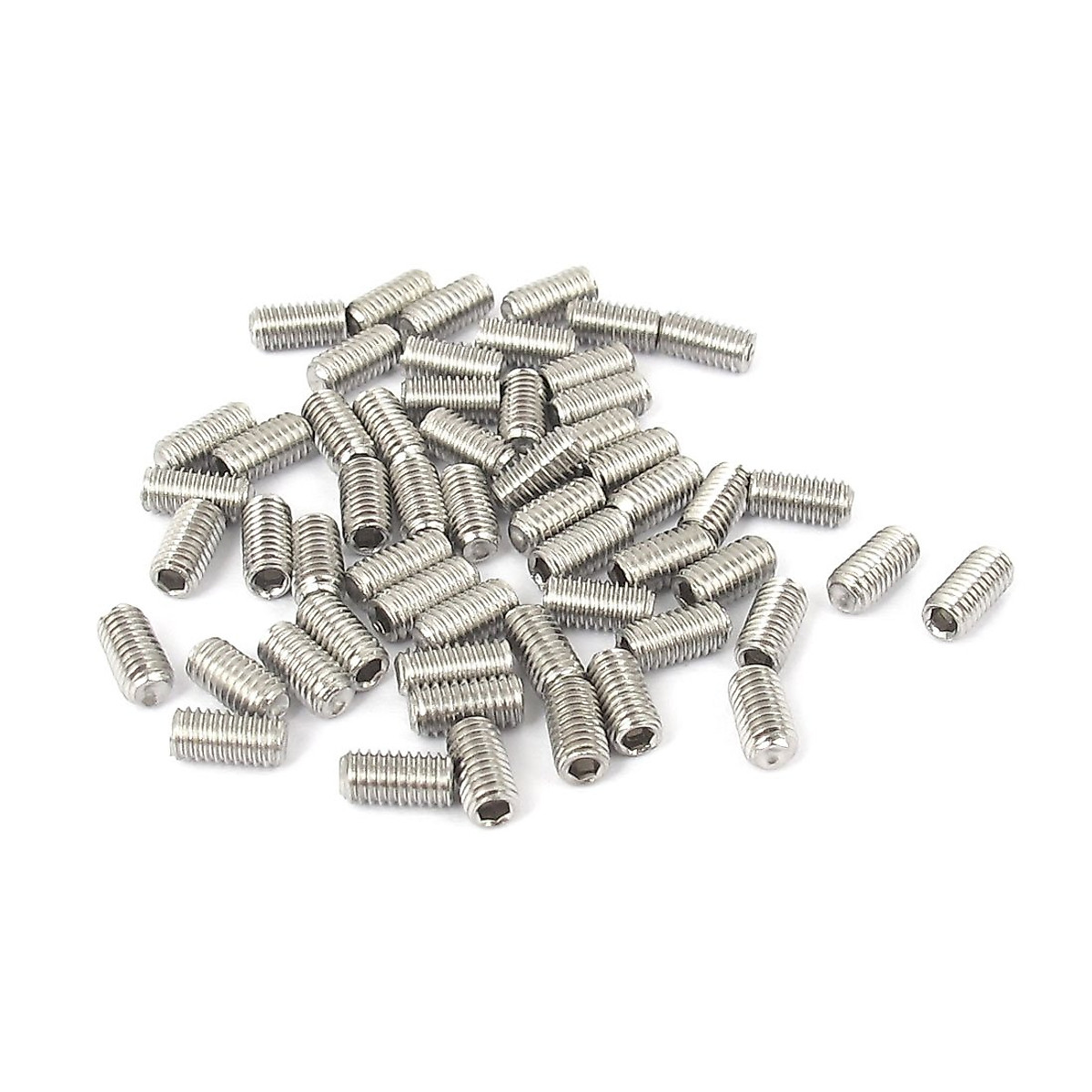 uxcell M3x6mm Stainless Steel Hex Socket Set Cap Point Grub Screws 50pcs