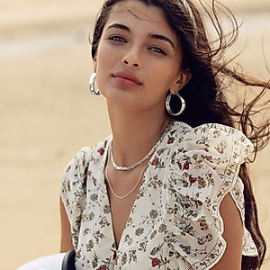 KISPER Sterling Silver Cable Link Chain Necklace –Thin, Dainty, Sterling Silver Plated Stainless Steel Jewelry for Women & Men with Spring Ring Clasp, 20"