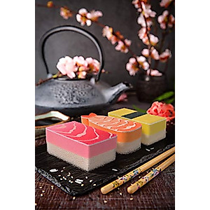 Genuine Fred WASHABI Sponges, Set of 3, Sushi Assortment
