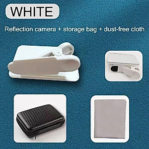 Mirror Reflection for Phone Camera - Smartphone Camera Mirror Reflection Clip Kit, Creative Selfies, Durable Materials, Easy to Use - Perfect Tool for Master Photographers! (White)