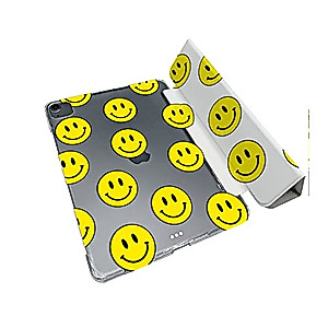 Cute Smiley Face Pattern Case Compatible with All Generations iPad Air Pro Mini 5 6 11 inch 12.9 10.9 10.2 9.7 7.9 Plastic Fabric Cover Slim Smart Stand auto Wake/Sleep SN566 (8.3" Mini 6th gen)