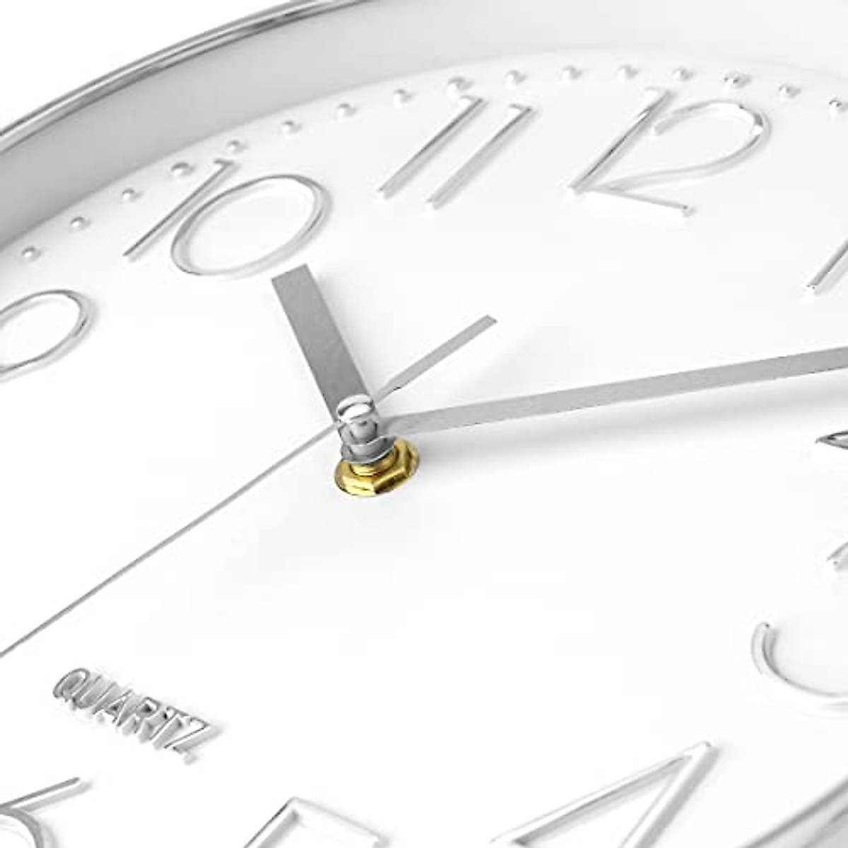 Lumuasky Silent Wall Clock Battery Operated Analog Small Cute Non-Ticking Decorative Clock for Bedroom Kitchen Living Room School Office Classroom Decor (10 inch)