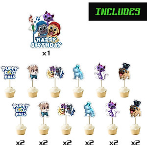 Puppy Dog Birthday Party Decorations for Puppy Dog Pals Including Banners Latex Balloons Aluminum Foil Balloons for Birthday Party Decorations for Children and Adults