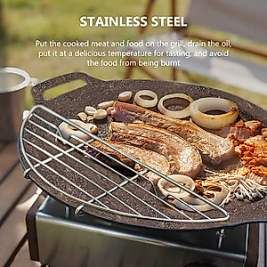 Rack Cooling Food Bagima 26 * 9 * 2 Small Half Round Cooling Rack 304 Stainless Steel Grill Rack Food Cooling Rack Food Strainers Anti Scorching Grill Racks