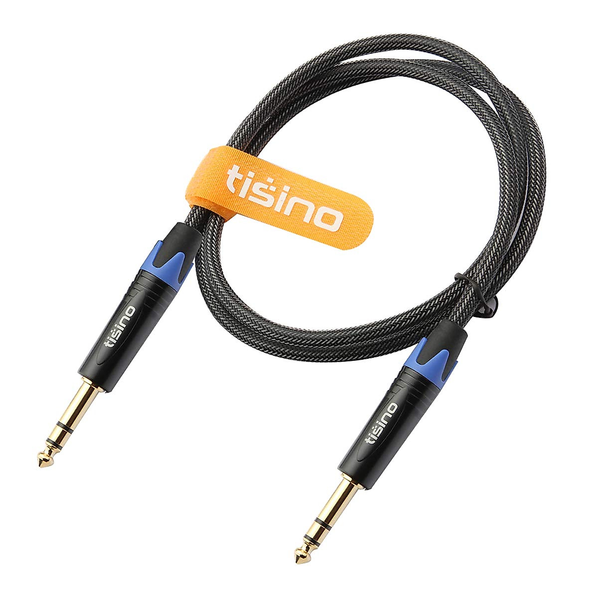 tisino 1/4 inch TRS Cable, Quarter inch 1/4 TRS to TRS Balanced Stereo Audio Cable Male to Male Pro Interconnect Cable, Nylon Braid - 6 FT