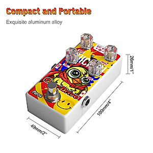 AZOR Overdrive Guitar Effect Pedal Chicken Overdrive Wide Range Pedal for Electric Guitar True Bypass AP505