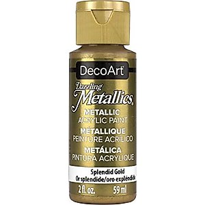 DecoArt Dazzling Metallics 2-Ounce Splendid Gold Acrylic Paint