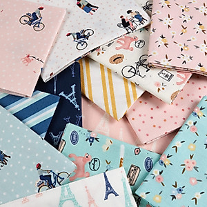 Riley Blake Designs Riley Blake Saturday in Paris Fat Quarter Bundles 24pcs, Multi