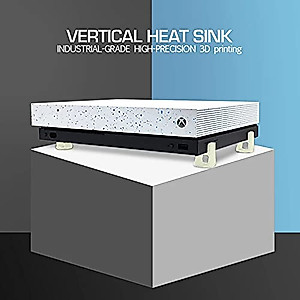 Onyehn 4pcs Horizontal Version Anti-Skid Heightening Bracket for Xbox One/One S/One X Console Horizontal Game Machine Cooling Legs Stand Holder Accessories(Luminous Green)