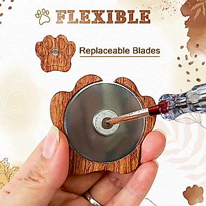 Savina Thread Cutter for Sewing, Table Top Yarn Cutter with Stand Blade Saver. Ideal for Quilting Projects, Wooden Sewing Tools DIY Craft. (1Pcs)