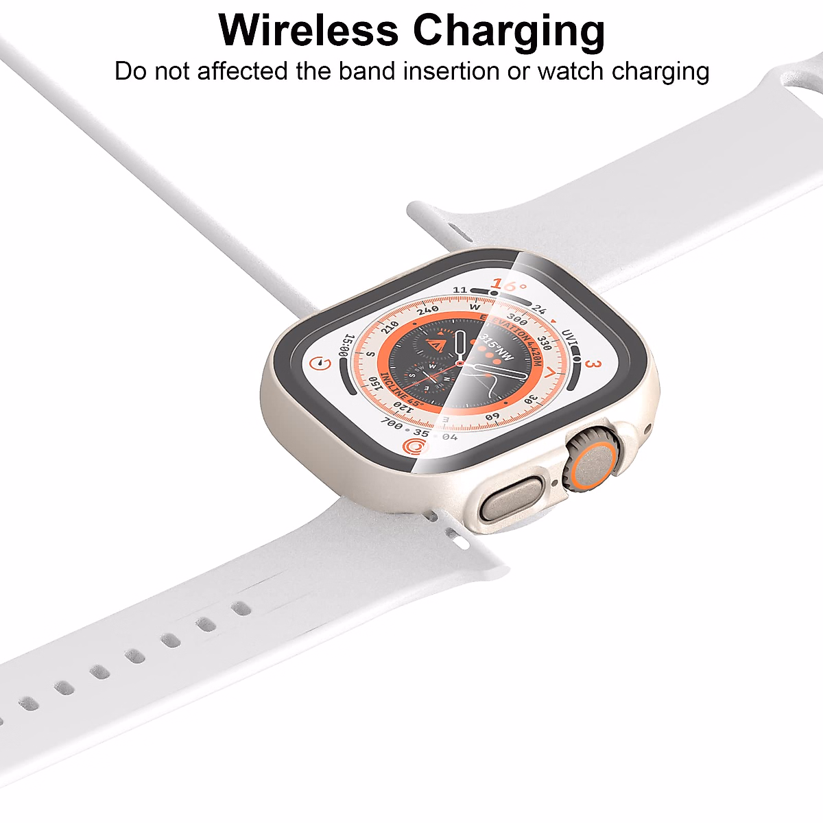 HASDON [12 Pack] Case Compatible with Apple Watch Ultra 2/Ultra 49mm with Tempered Glass Screen Protector, Full Coverage Bumper Hard PC Protective Cover for iWatch 49mm Accessories