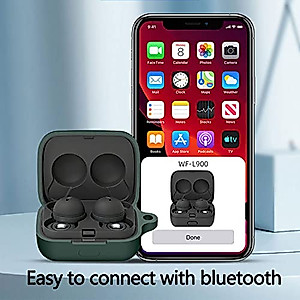 JIML Compatible with Sony Linkbuds WF-L900 Case Soft Silicone Skin Case Cover Shock-Absorbing Protective Case with Keychain and Lanyard for Sony Linkbuds 2022 (Black)