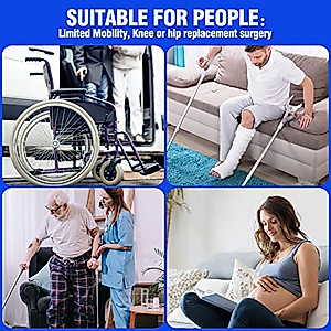 Homymusy Leg Lifter Strap, 40 inches with Durable SS304 Foot Loop-Mobility Aid for Disables and Elderly,Durable Tool for Hip&Knee Surgery Recovery