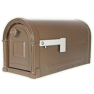 Gibraltar Mailboxes Garrison Large Capacity Galvanized Steel Venetian Bronze, Post-Mount Mailbox, GM160VBEC
