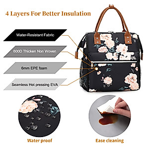 Imyth Large Lunch Bag for Women Reusable Insulated leakproof Lunch Box Organize