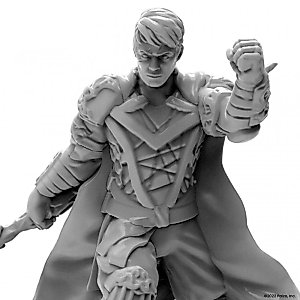 Archan StudioStarfinder Unpainted Miniatures: Human Solarian- 32mm Unpainted Plastic Miniatures - for Kids and Adults Ages 14+, Grey