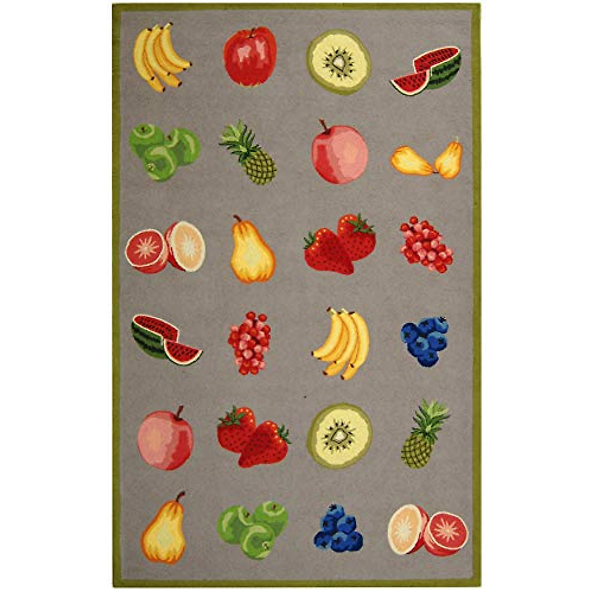 SAFAVIEH Chelsea Collection Area Rug - 8' x 10', Stone, Hand-Hooked French Country Wool, Ideal for High Traffic Areas in Living Room, Bedroom (HK265B)