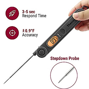 ThermoPro TP03B Digital Instant Read Meat Thermometer Kitchen Cooking Food Candy Thermometer with Backlight and Magnet for Oil Deep Fry BBQ Grill Smoker Oven Thermometer