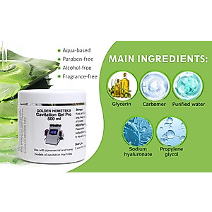 Golden Hometek Preparation Gel - Conductive Gel for use with RF Facial Firming and Body Slimming Machines