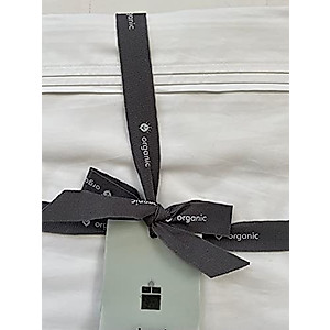 West Elm 400 Thread Count Organic Percale Pleated Edge Sheet Set ~King~*White*~