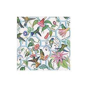 Caspari Hummingbird Trellis Paper Cocktail Napkins - 20 Per Package