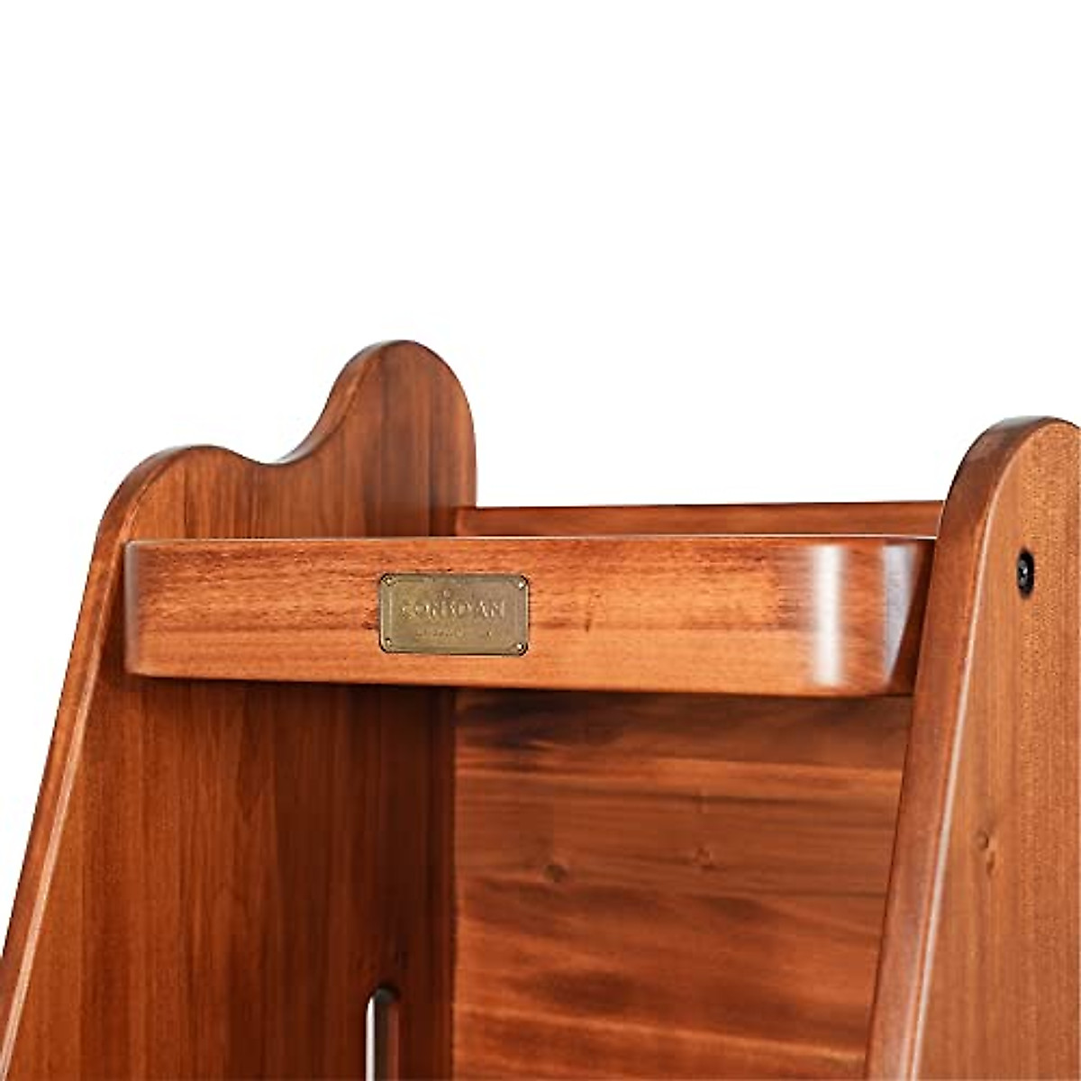 CONSDAN Kitchen Step Stool for Toddlers, Kids Standing Tower Kitchen Toddler Learning Stool, Kitchen Helper Stool with Safety Rail for Kitchen Counter, Bathroom Sink, Solid Wood